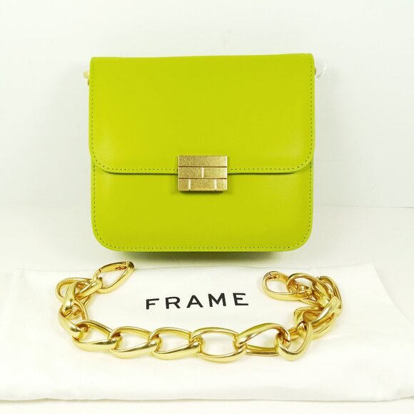 Frame Denim | Bags | Frame Le Signature Mini Chartreuse Green Color ...